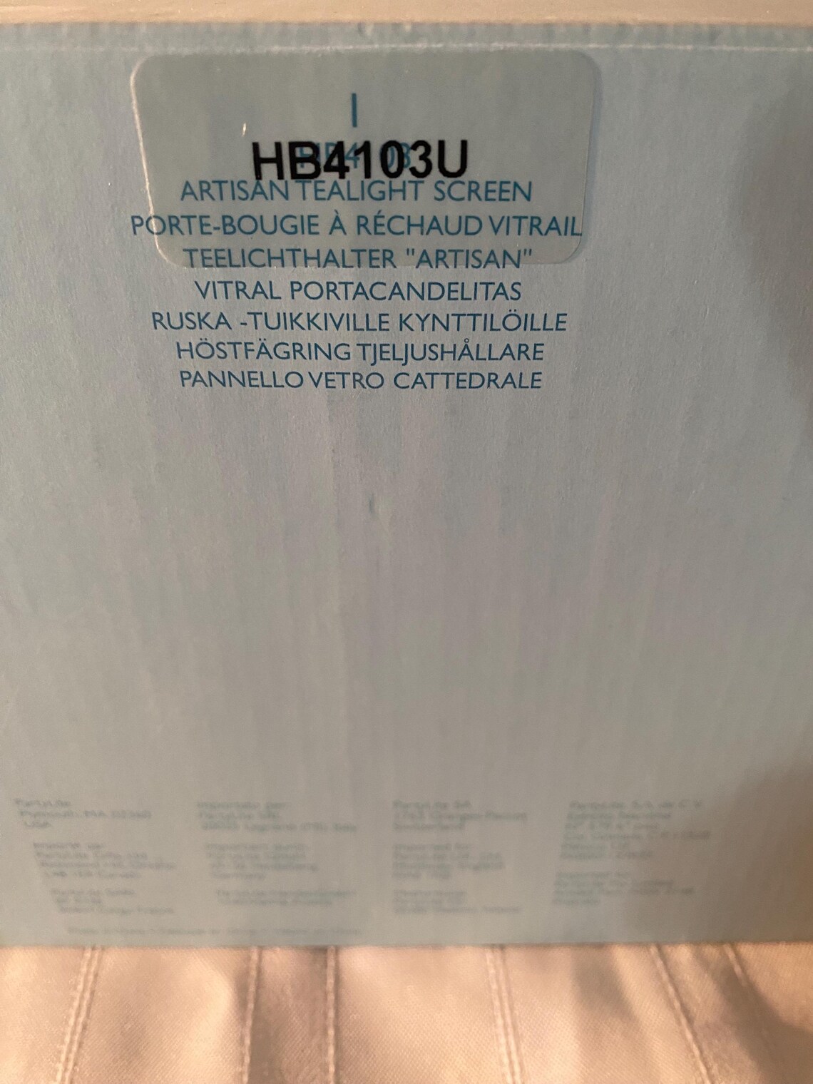 Vintage Stained Glass Artisan Tealight Candle Screen**retired Partylite ...