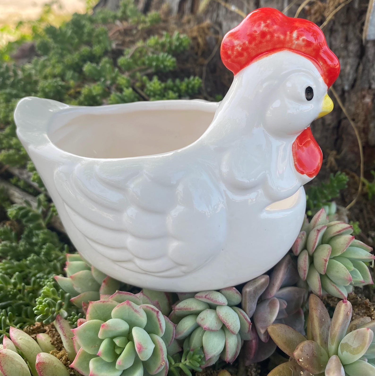 Vintage Chicken Egg Yolk Seperator*1950’s Ceramic Chicken Collectible ...