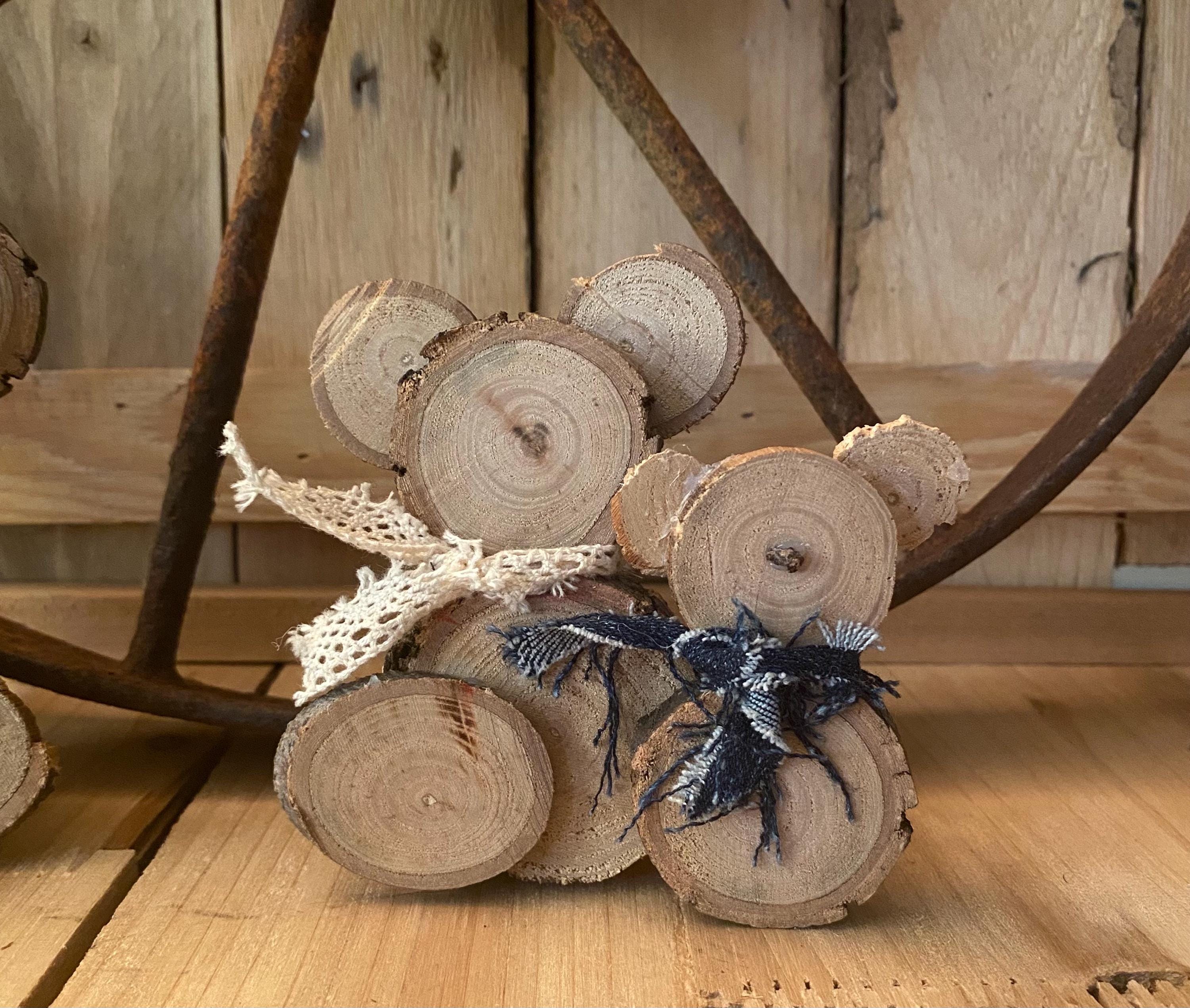 Upcycled Country Western Rustic Log Bears* Cabin Decorative Garden the ...