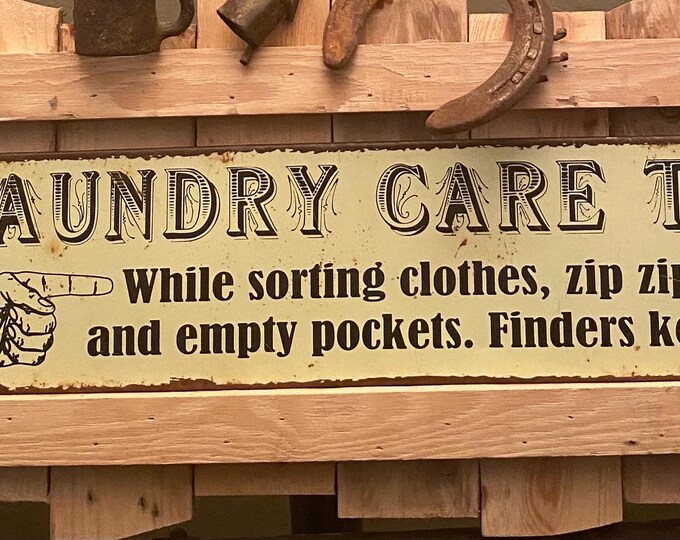 Vintage Rustic Country Tin Laundry Room Wall Decor Sign* Rustic ...
