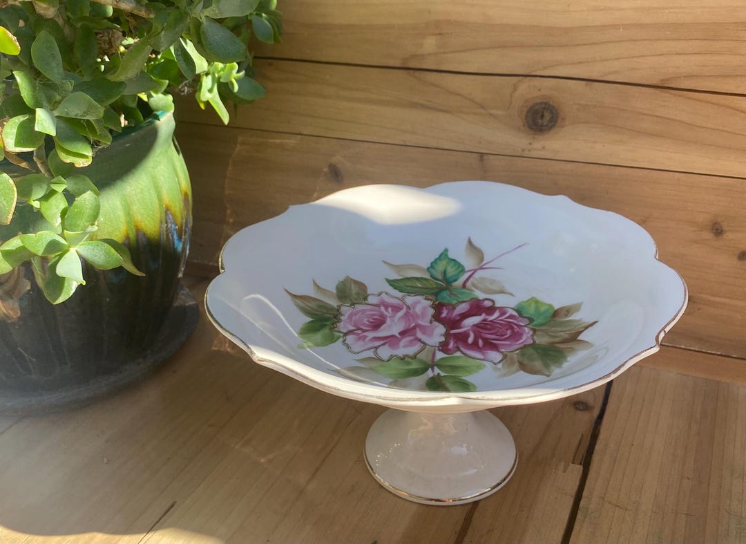 Vintage Pedestal Decorative Server Plate* Vintage Tea Cakes Tea Party ...