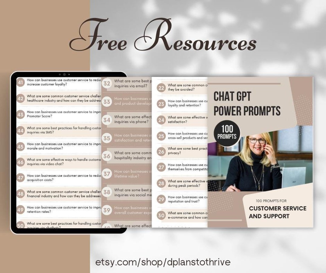 Chatgpt Power Prompts for Customer Service and Support Upstrider PLR PLR Ebook & Ai-driven ...