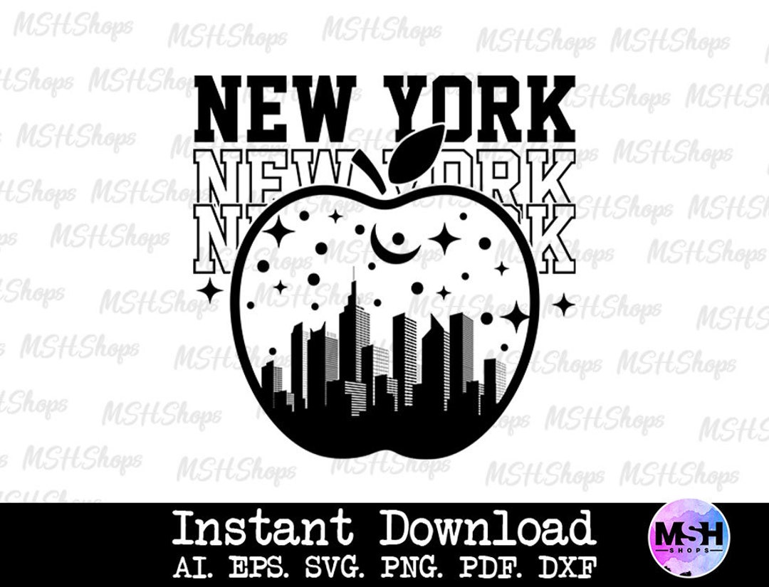 New York Svg, York, New York City Svg, City Svg, Apple City Svg,skyline ...
