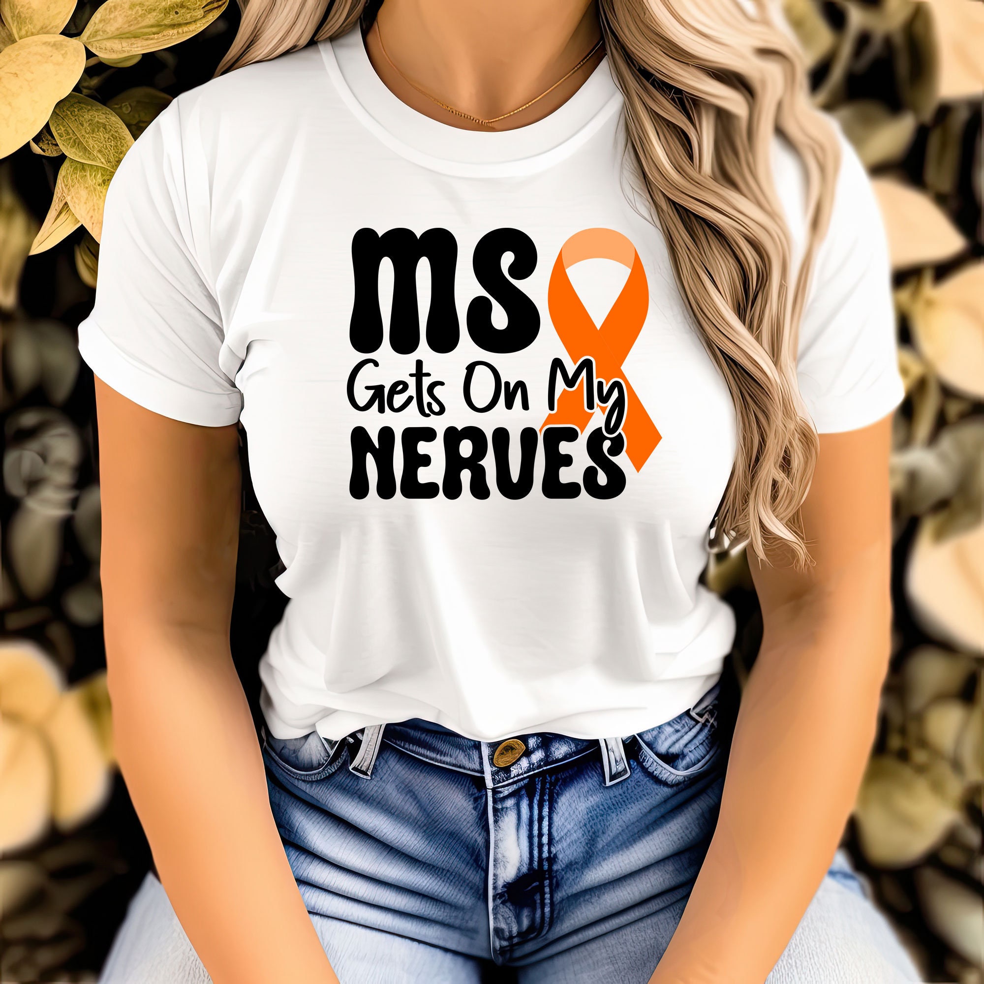 MS Gets on My Nerves Svg,orange Ribbon Svg,warrior Svg,ms Svg,awareness ...