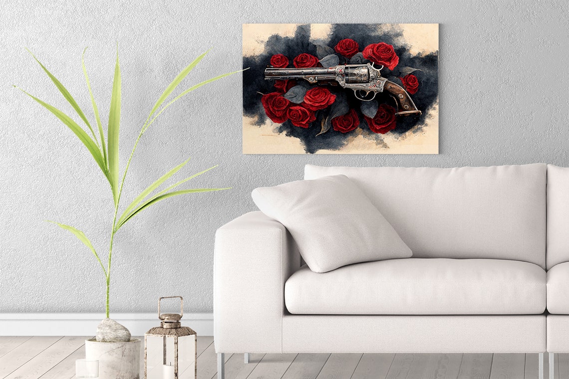 The Dark Tower Roland's Revolver Watercolor Painting - Etsy