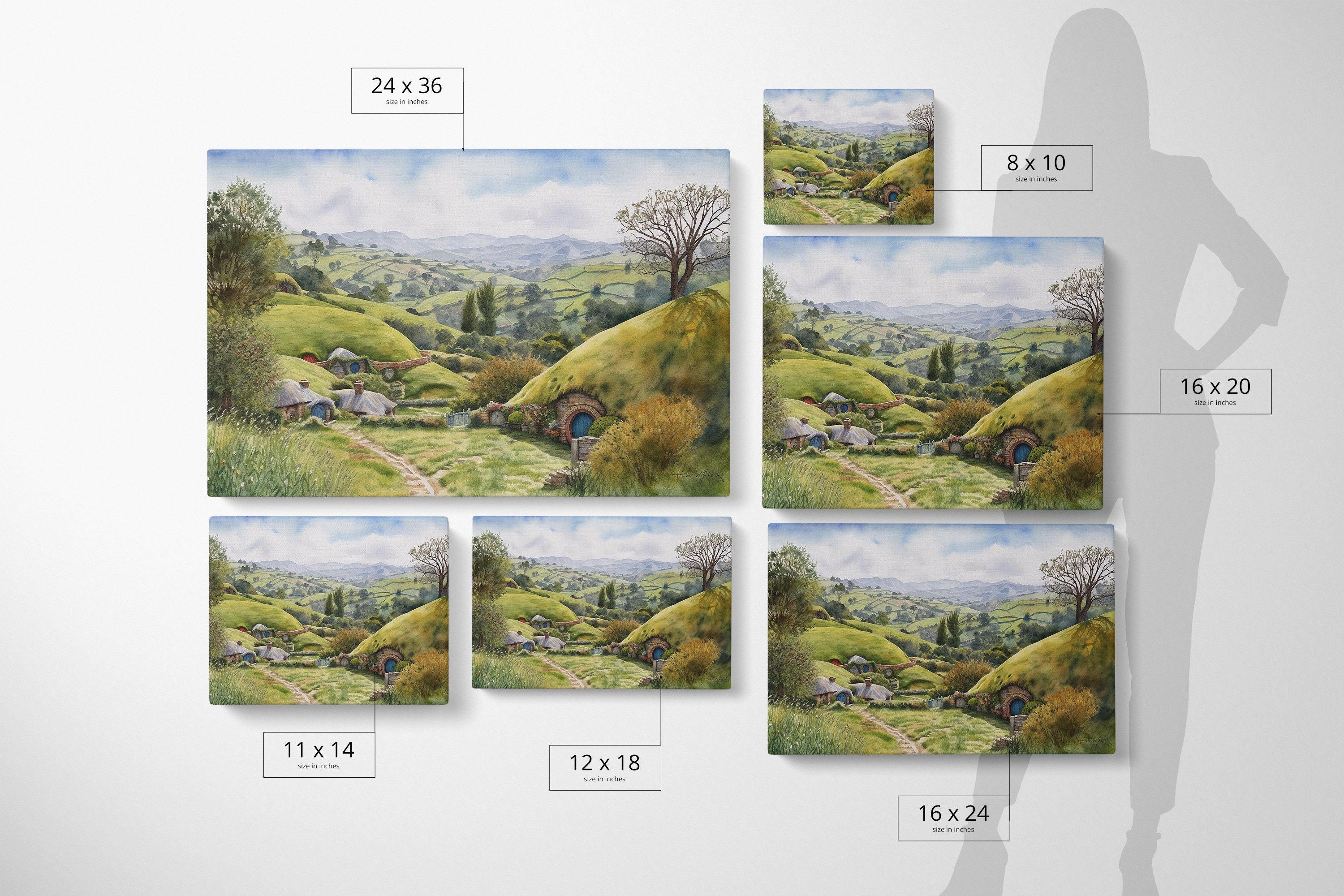 The Shire Painting Lord of the Rings Art Fantasy Art - Etsy