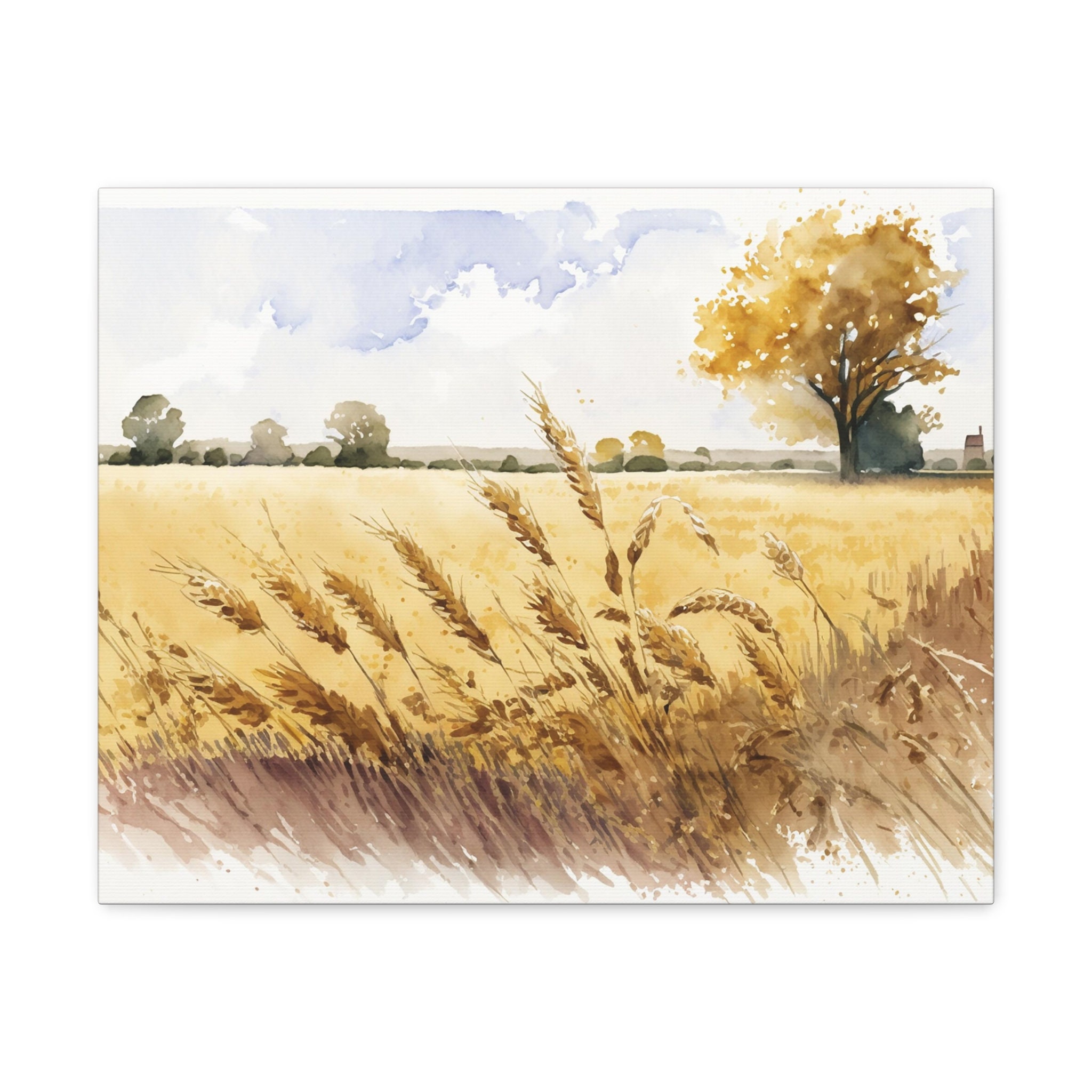 Autumn Wheat Field, Western Wall Art, Cowboy Home Decor, Living Room ...