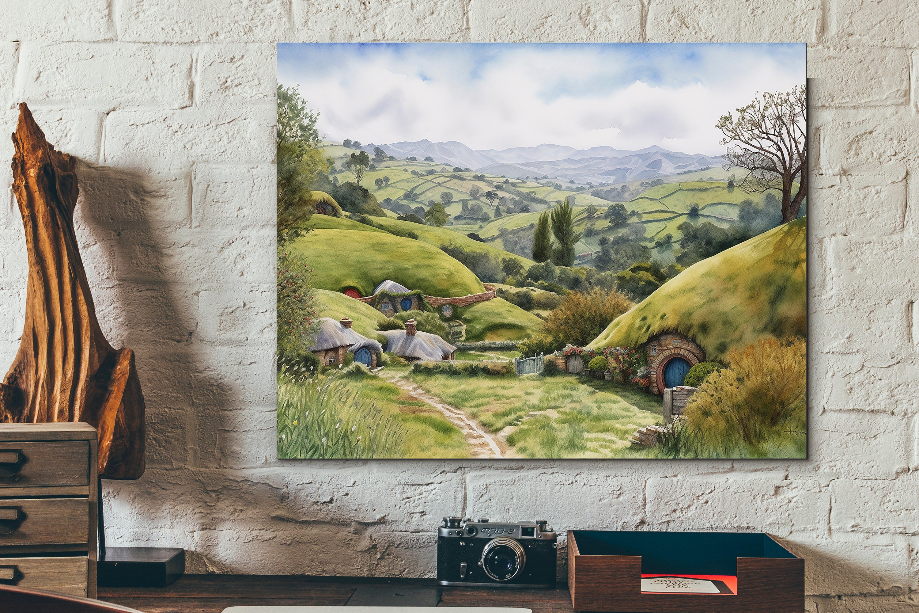 The Shire Painting Lord of the Rings Art Fantasy Art - Etsy