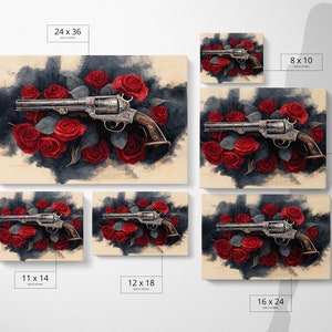 The Dark Tower Roland's Revolver Watercolor Painting, Stephen King ...