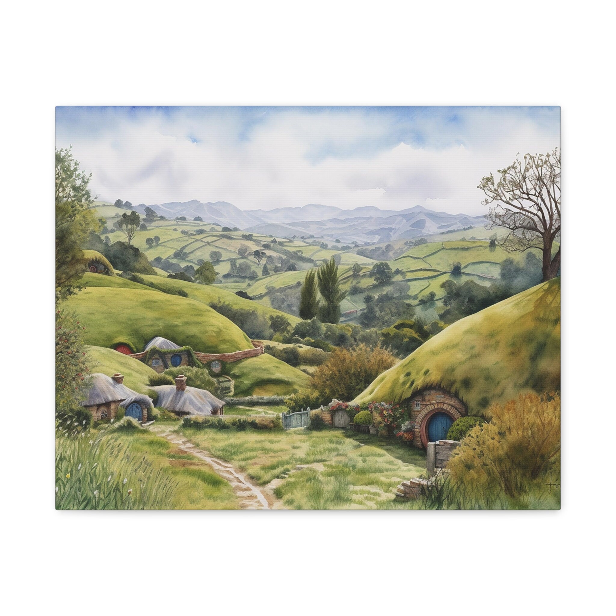 The Shire Painting Lord of the Rings Art Fantasy Art - Etsy