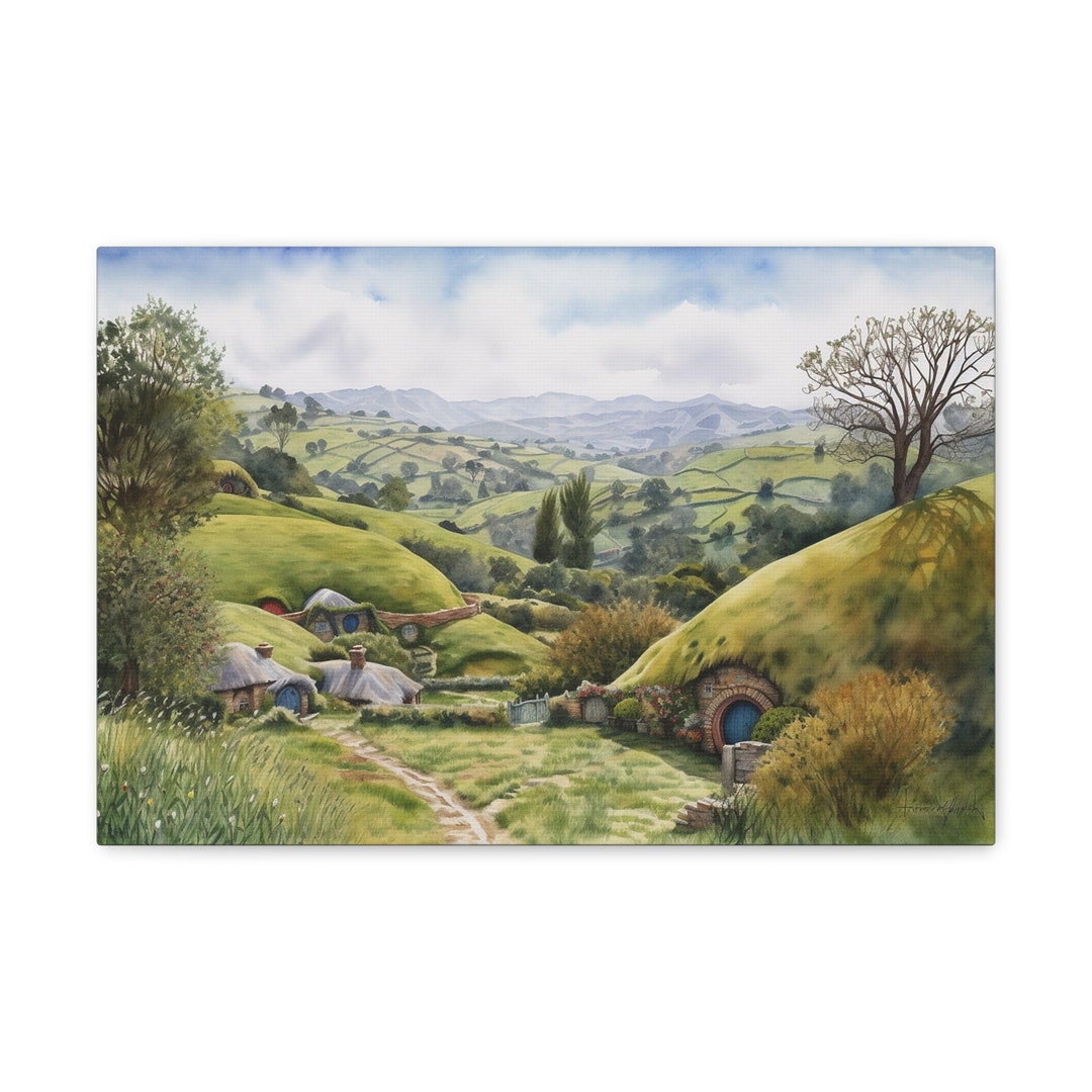 The Shire Painting, Lord of the Rings Art, Fantasy Art, Tolkien, Rings ...