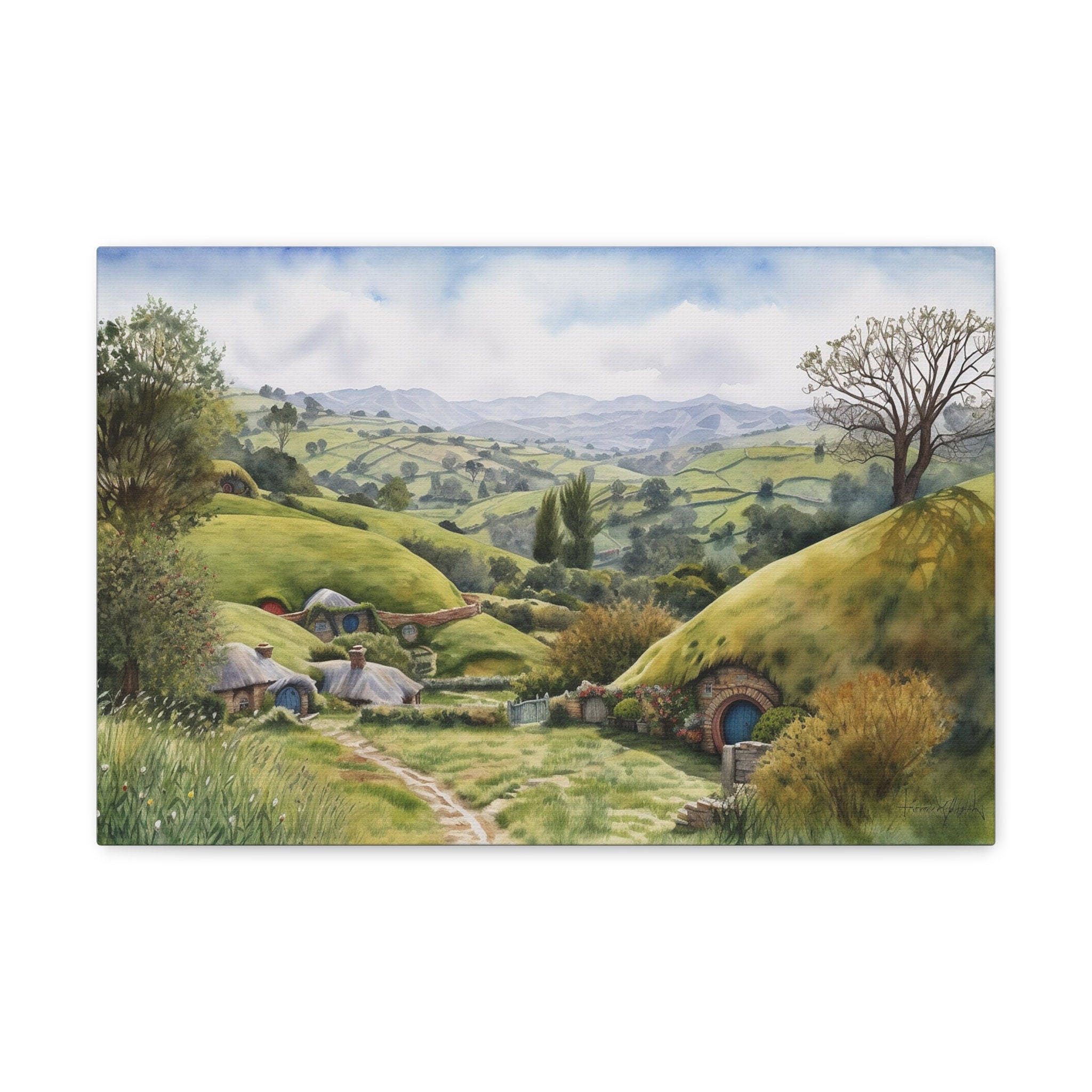 The Shire Painting Lord of the Rings Art Fantasy Art - Etsy