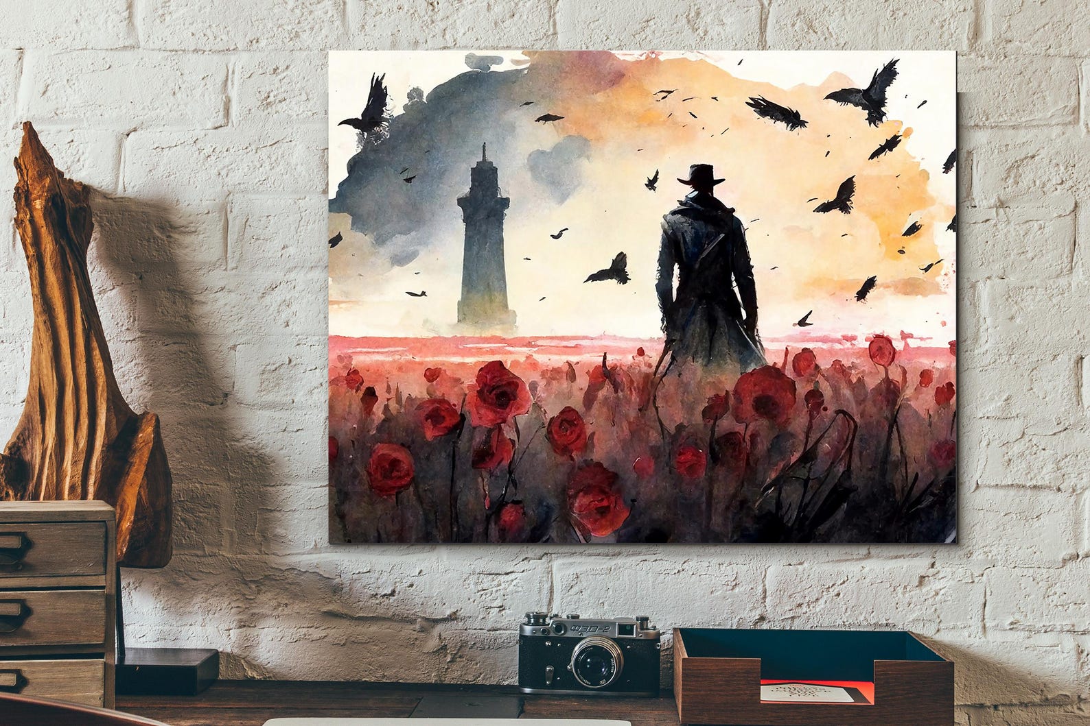 The Dark Tower, Landscape Watercolor Painting, Stephen King, Fantasy ...