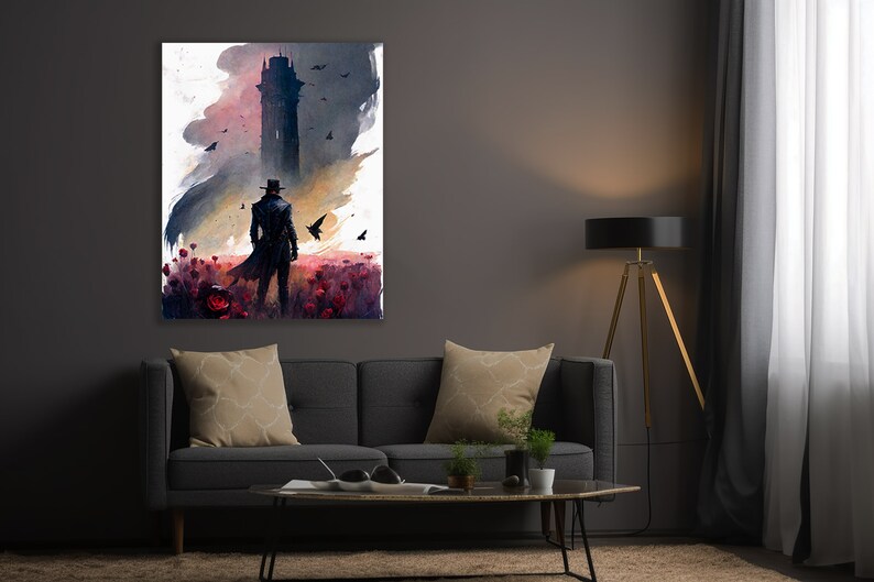 The Gunslinger, Landscape Watercolor Painting, Stephen King, Fantasy ...