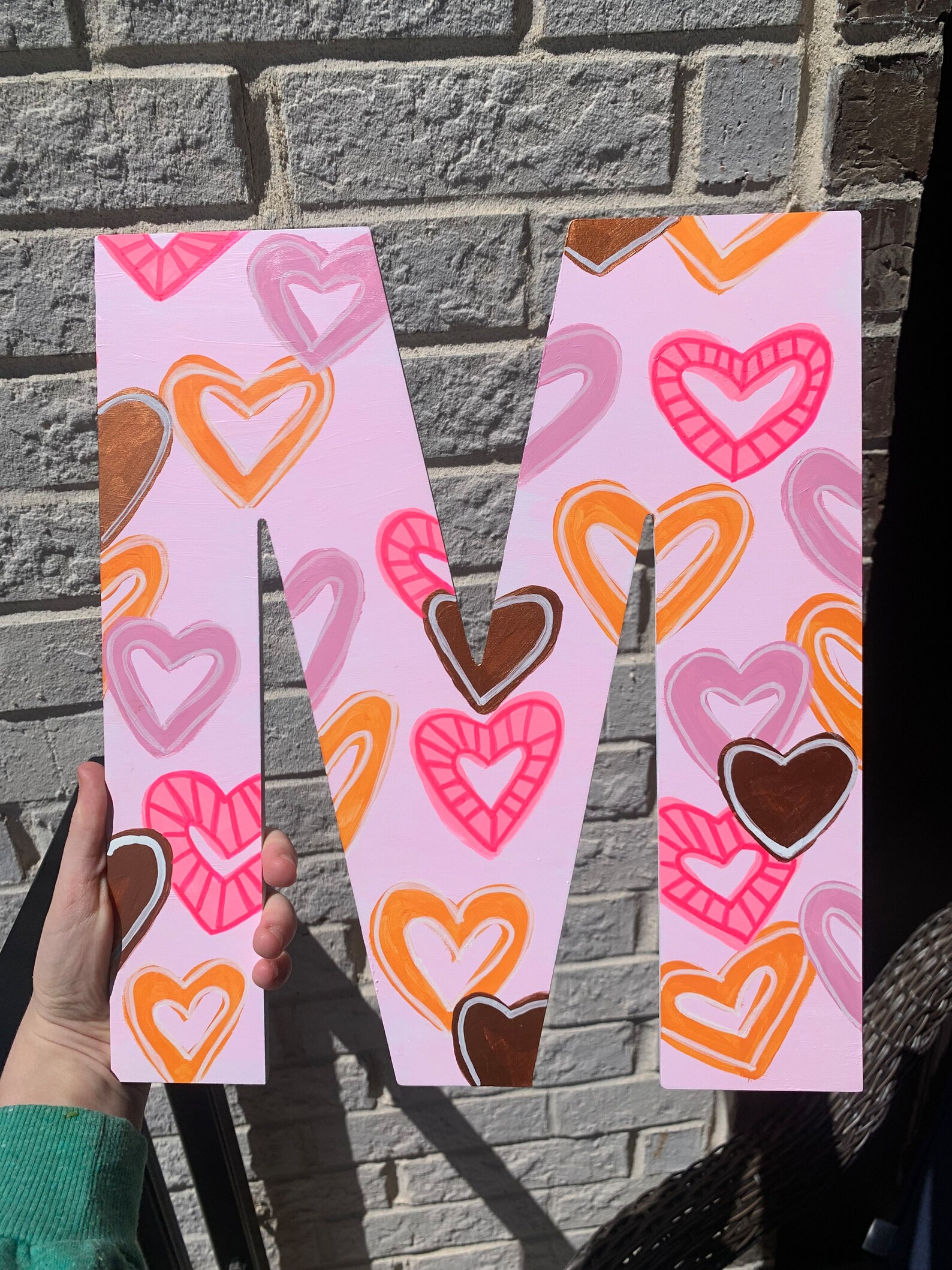 CUSTOM LETTER PAINTING Preppy Dorm Painting Wooden Painted - Etsy