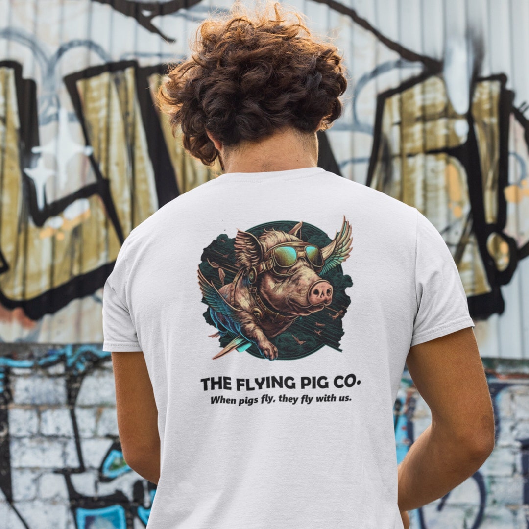 Flying Pig, When Pigs Fly, Pig, Flying Pig Shirt, T-shirt, Pig Shirt ...