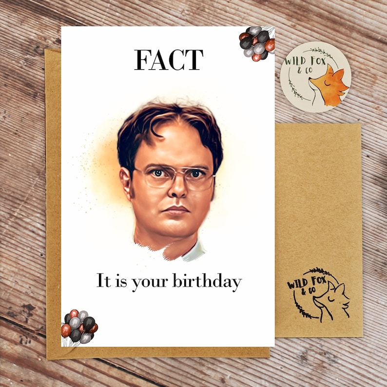 FACT It is Your Birthday Dwight Schrute the Office - Etsy