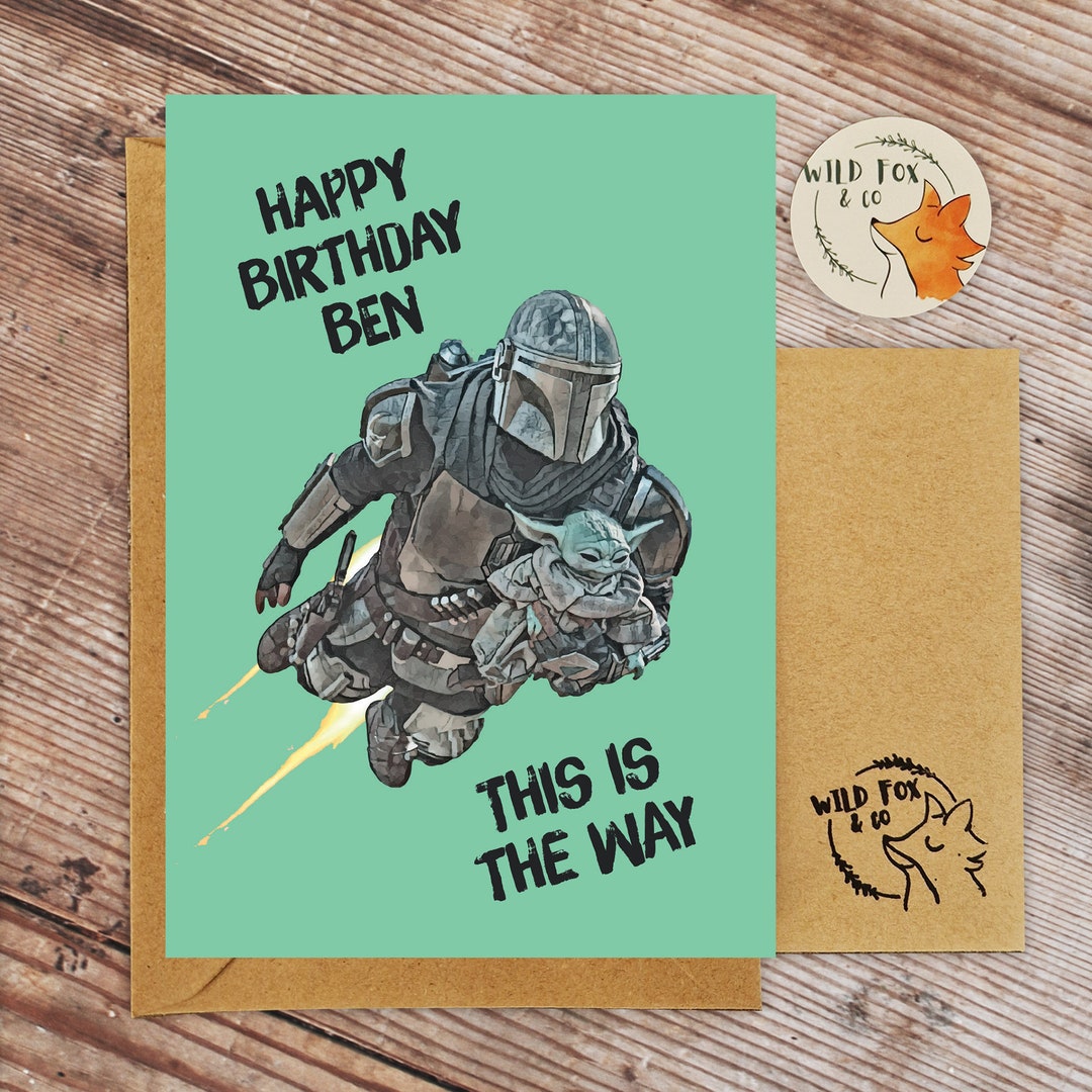 Personalised Mandalorian Card | Grogu |the Child Card Gift | This is ...