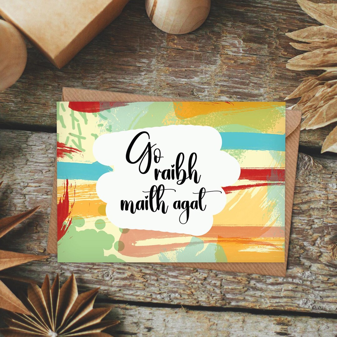 Go Raibh Maith Agat! Irish Thank You Card - Etsy