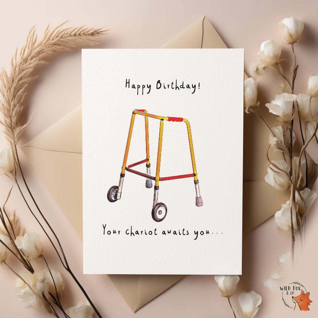 Your Chariot Awaits Birthday Card! - Etsy