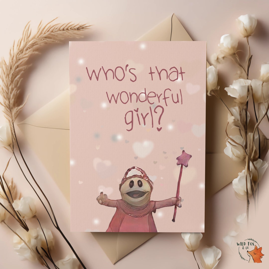 Who's That Wonderful Girl? | Mona From Nanalan Card! - Etsy