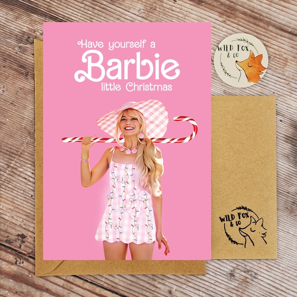 Barbie Christmas Card - Etsy