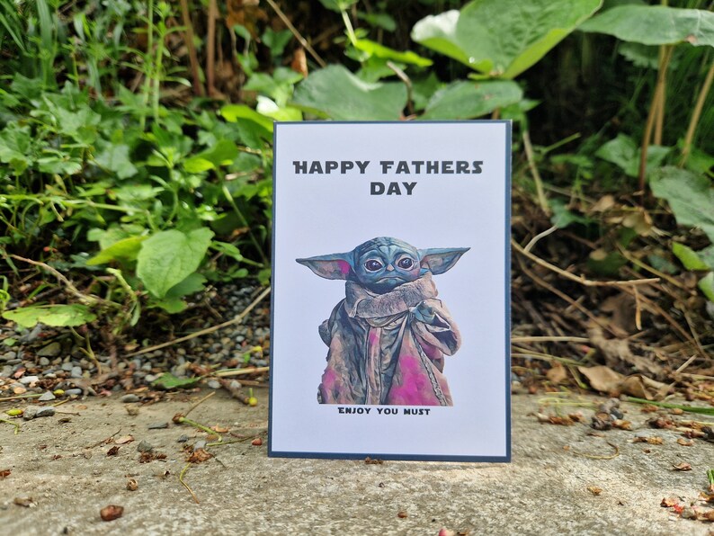 Grogu Fathers Day Card Happy Fathers Day Card Grogu the Child Fathers ...