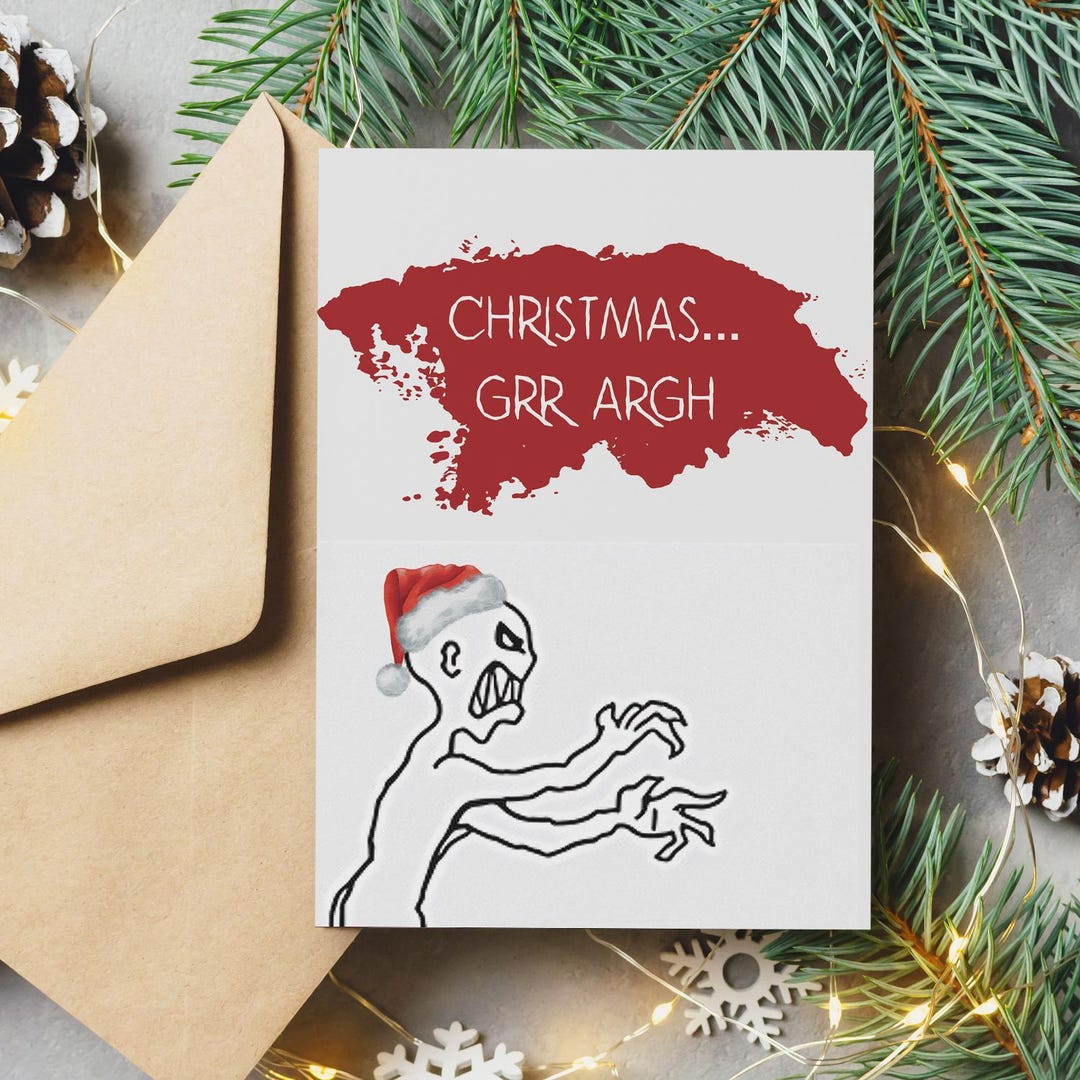 Grr Argh Christmas Card! - Etsy