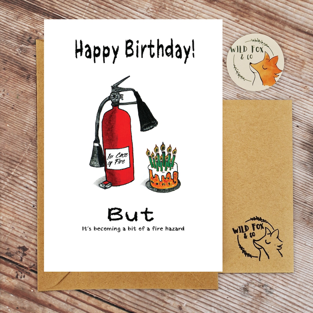 Fire Hazard Birthday! | Your Birthday is Becoming a Fire Hazard - Etsy