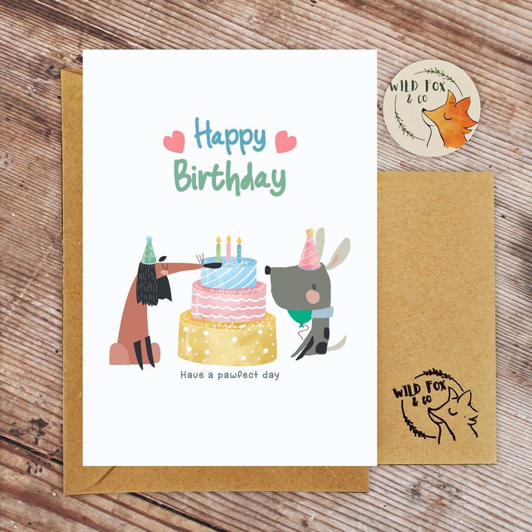 Have a Pawfect Day| Dog Birthday Card for Your Best Friend, Boyfriend ...