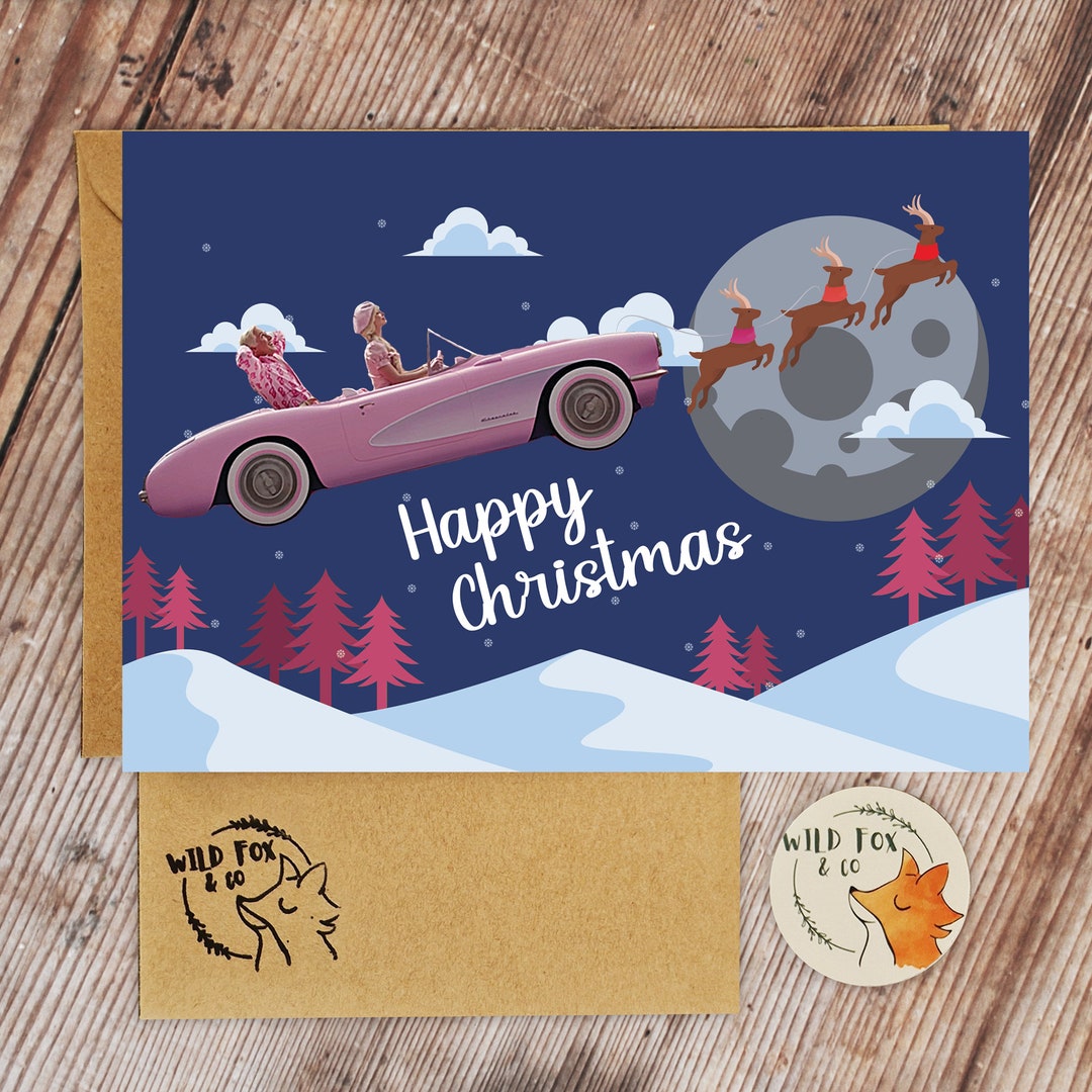 Barbie and Ken Sleigh Christmas Card - Etsy