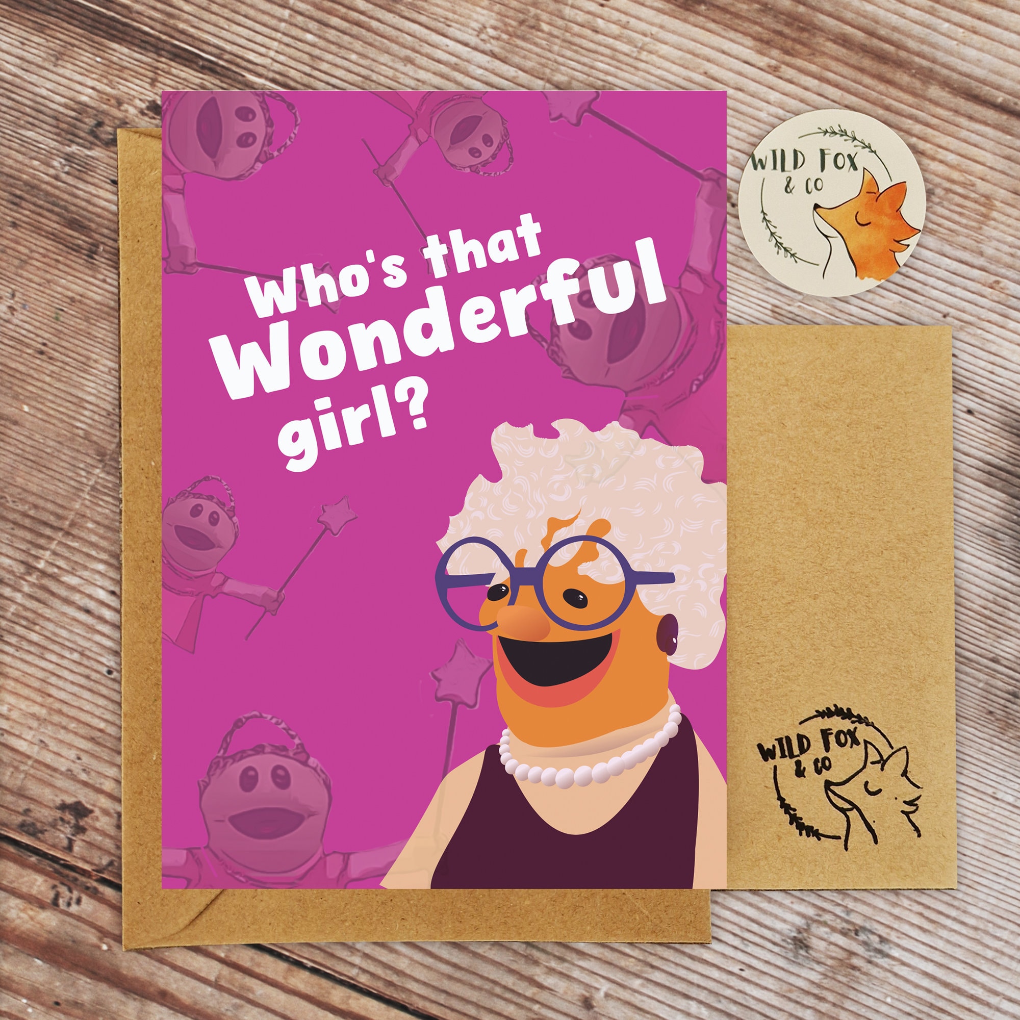 Who's That Wonderful Girl? | Mona and Nana From Nanalan Card! - Etsy