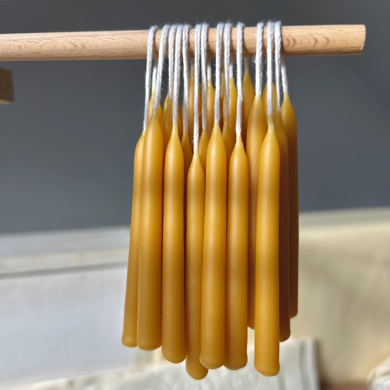 Tiny Tapers Candle Set | 20 X Mini Candles | Pure Beeswax | Time Out ...