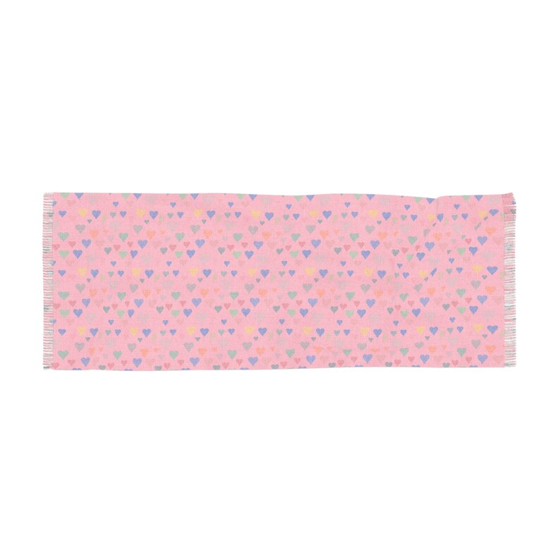 Soft Lightweight Hot Pink Scarf, Valentine's Inspired Design, Colorful ...