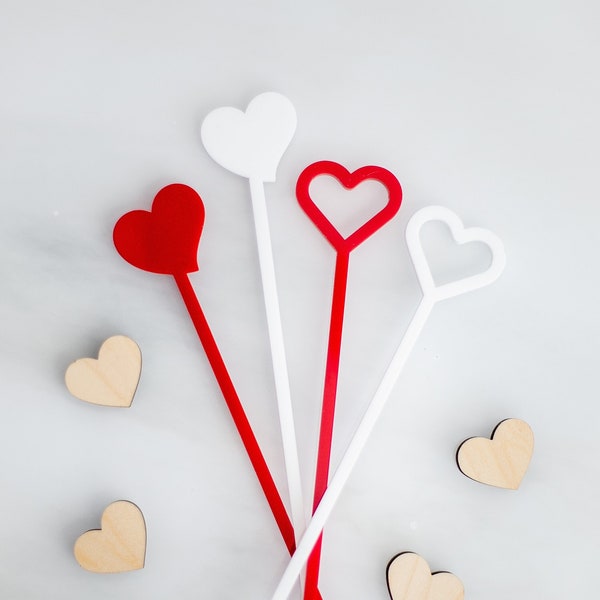 Heart Swizzle Sticks - Etsy