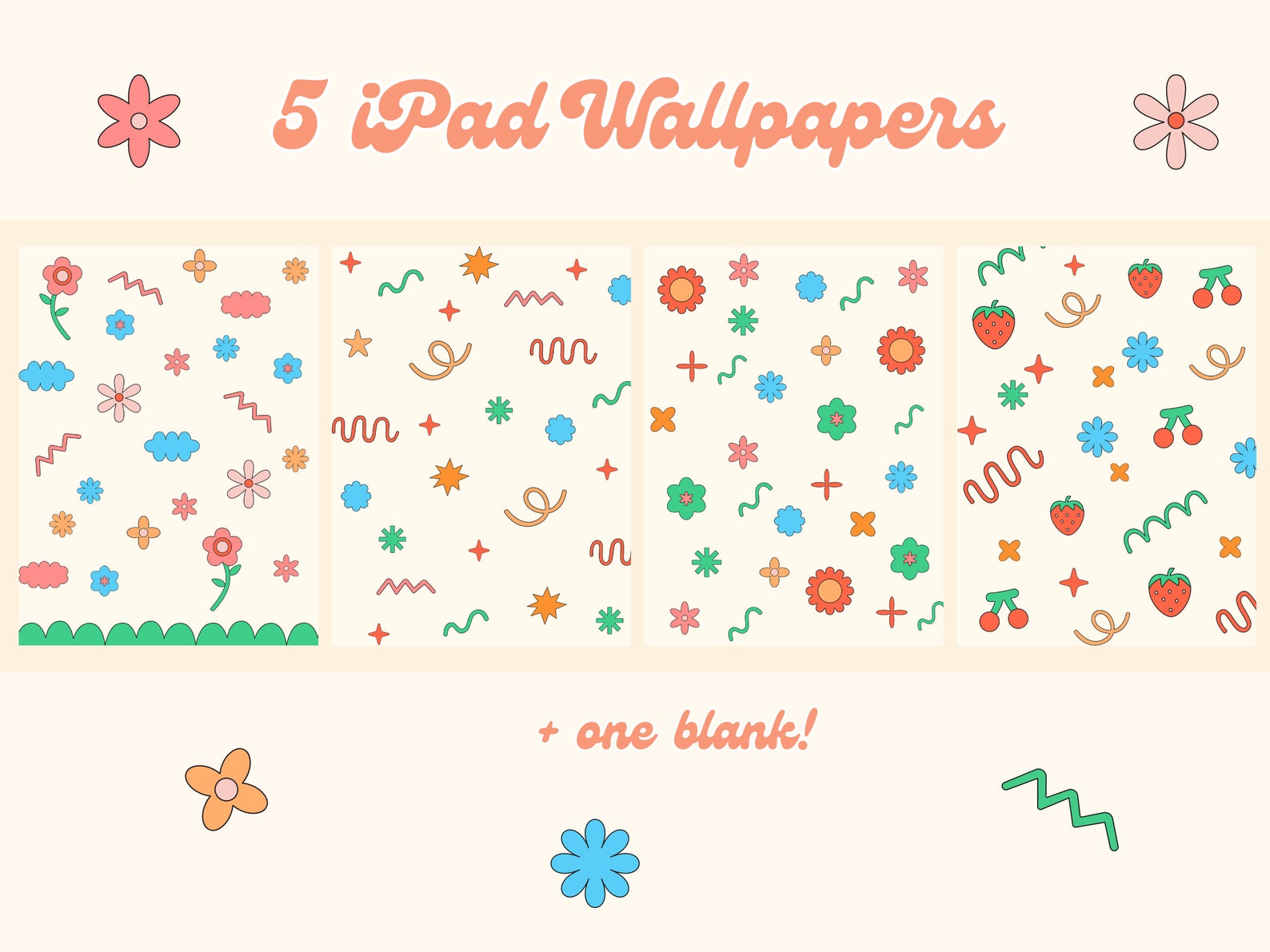 1900 Spring Summer App Icon Pack, Cute Doodle App Icons Widgets and ...