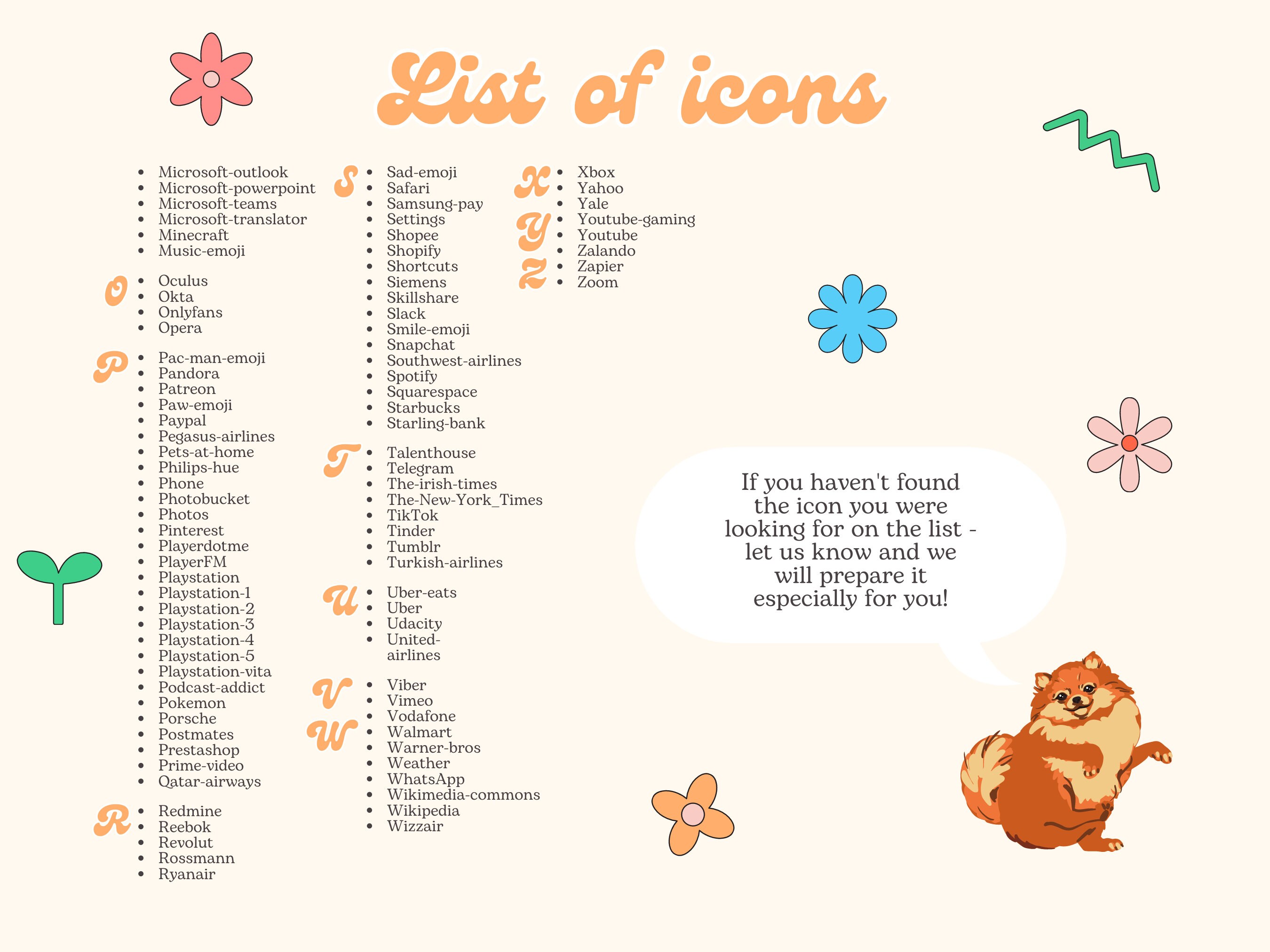 1900 Spring Summer App Icon Pack, Cute Doodle App Icons Widgets and ...