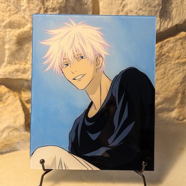 Gojo Satoru Glass Painting - Etsy