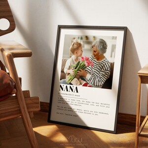 Nana Definition Template: Customizable & Printable Photo Gift. Mothers ...