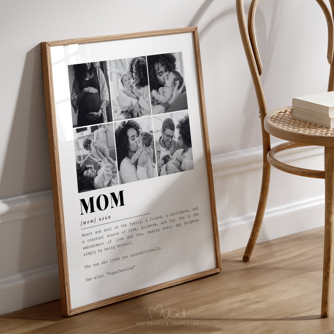 Mom Definition Template. Customizable & Printable Photo Collage Mother ...