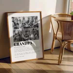 Grandpa Definition Template. Customizable & Printable Photo Collage ...