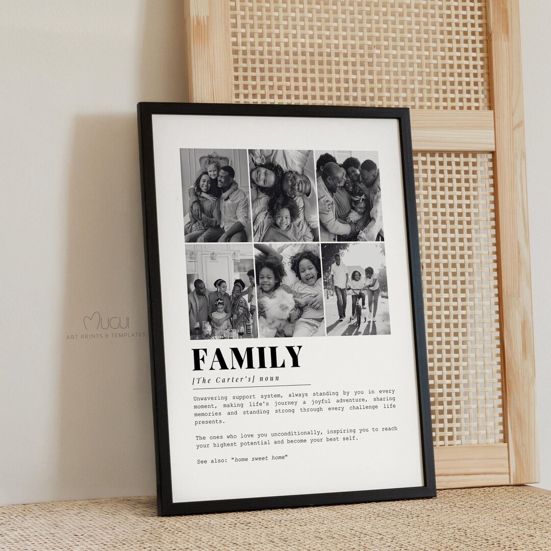 Family Definition: Customizable & Printable Photo Collage Template ...