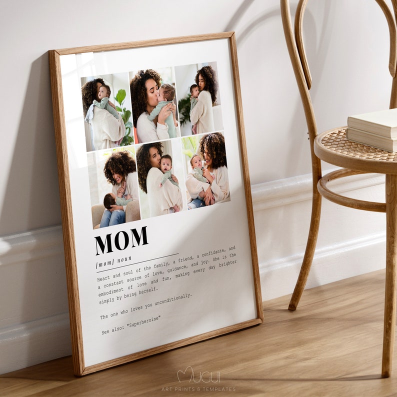 Mom Definition Template. Customizable & Printable Photo Collage Mother ...