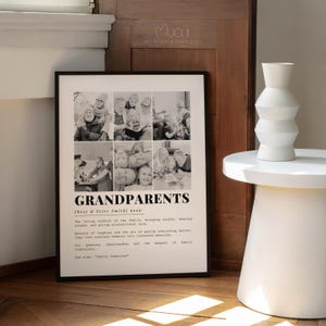 Grandparents Definition Template, Customizable & Printable Photo ...