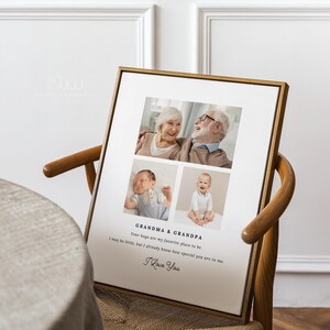 Grandparents Photo Gift Template: Customizable & Printable Photo ...