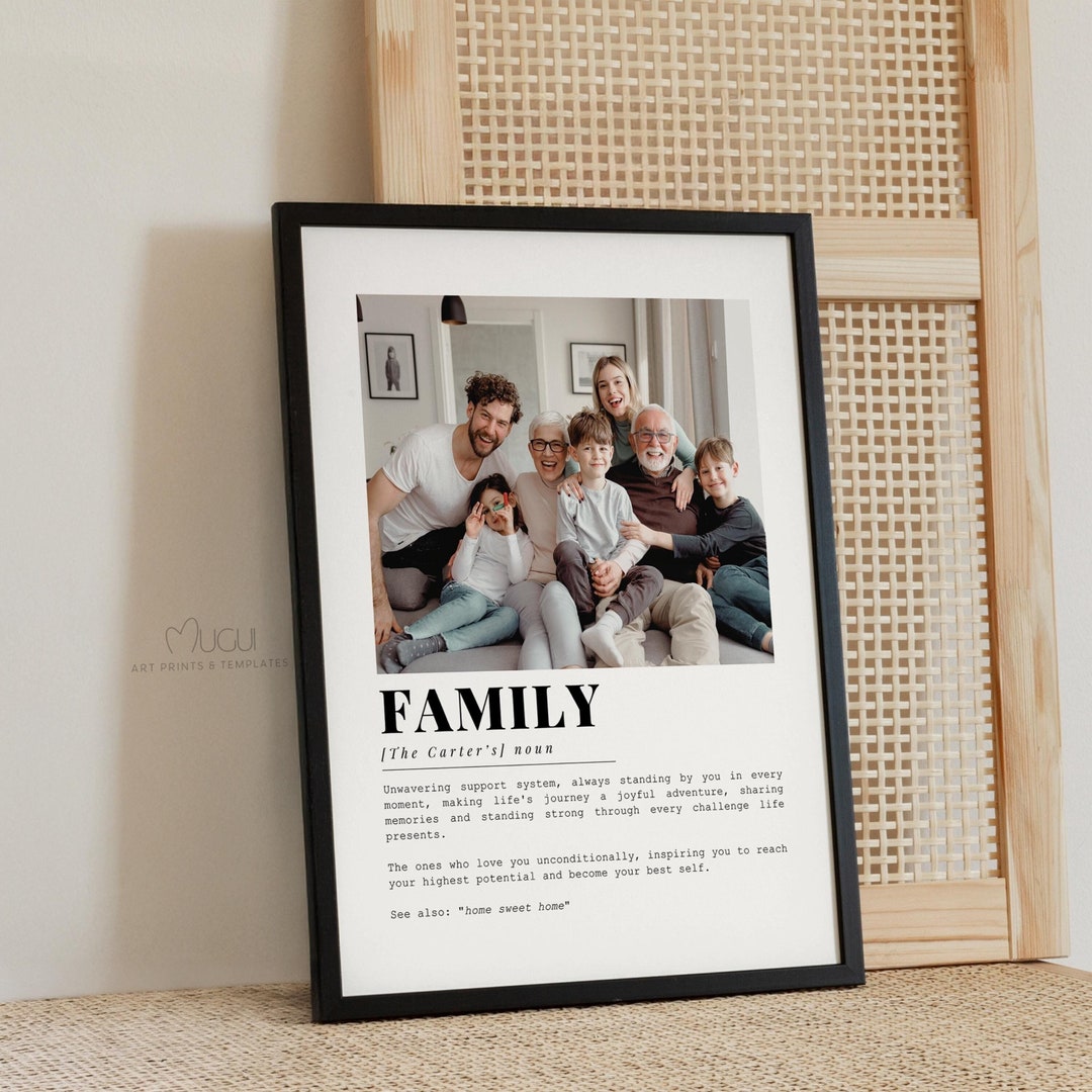 Family Definition Poster: Customizable & Printable Photo Template ...