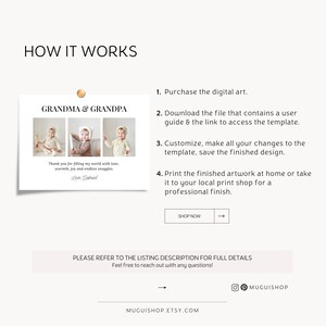 Grandparents Art Print Template: Customizable & Printable Photo Collage ...