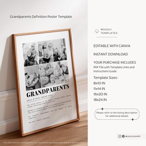 Grandparents Definition Template, Customizable & Printable Photo ...