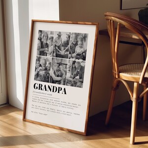 Grandpa Definition Template. Customizable & Printable Photo Collage ...