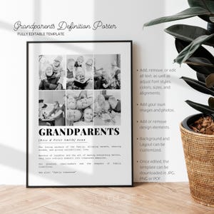 Grandparents Definition Template, Customizable & Printable Photo ...